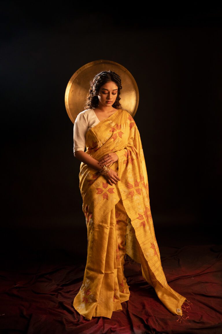 Layla - Mustard Handwoven Matka Silk Saree – Ira