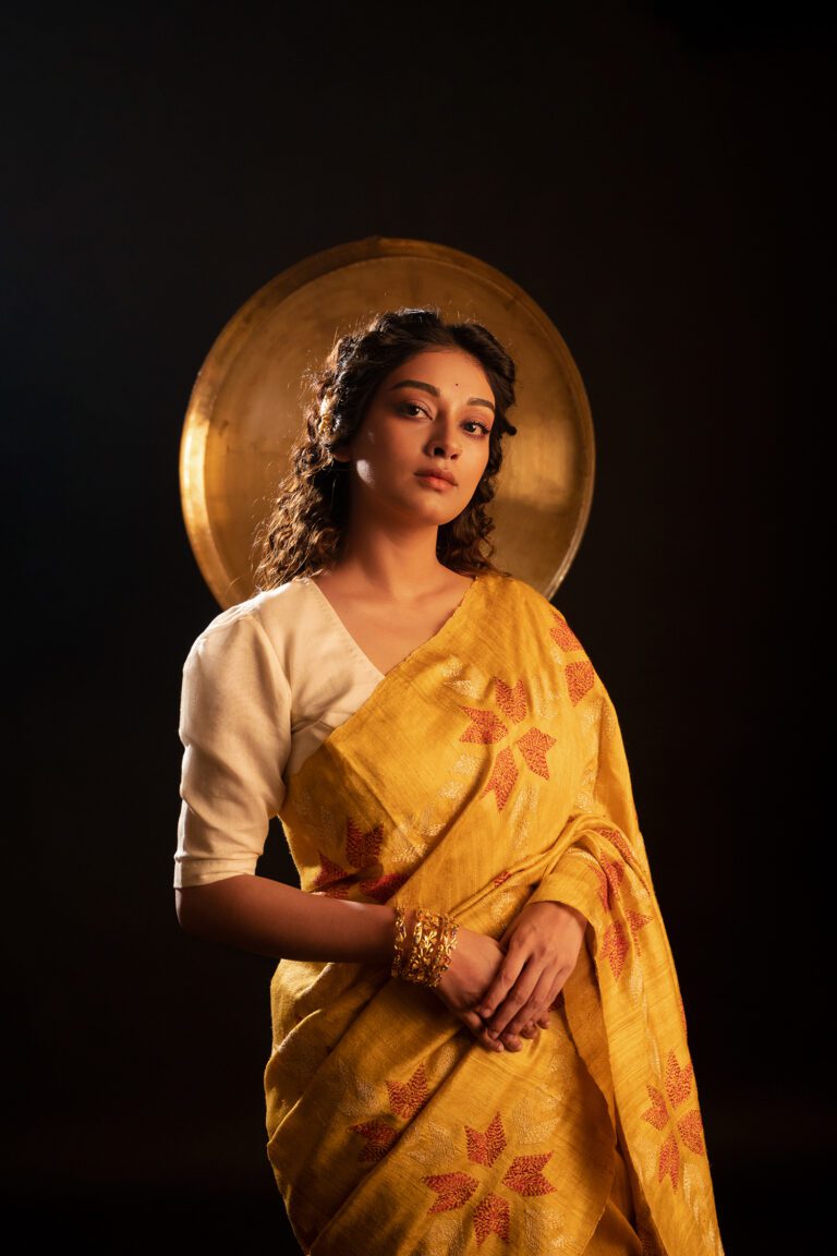 Layla - Mustard Handwoven Matka Silk Saree – Ira