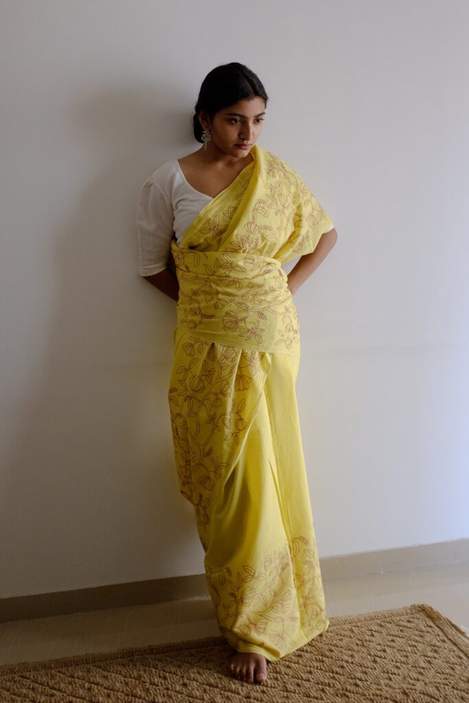 The Simplistic Joba Saree in Yellow Hue - Ira
