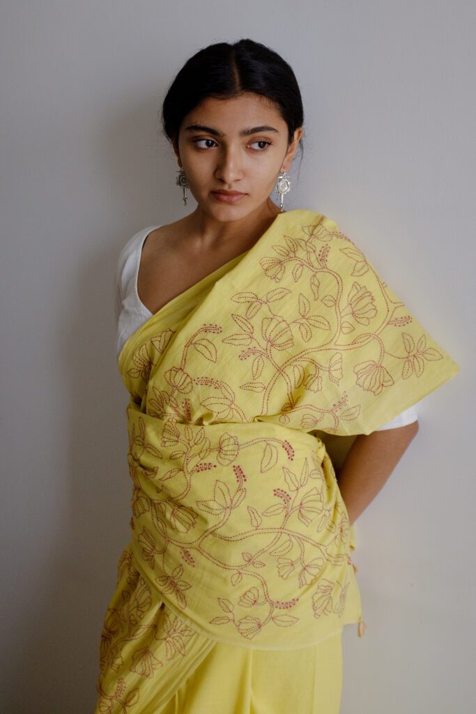 The Simplistic Joba Saree in Yellow Hue - Ira