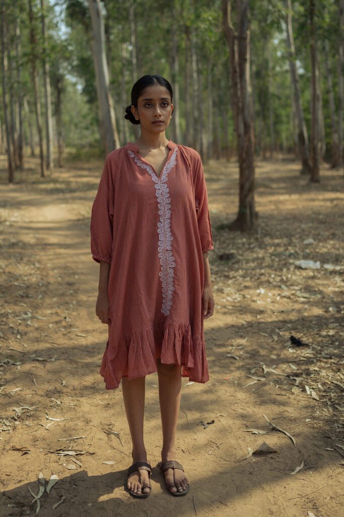 Sohrai Rust Holiday Dress | Ira